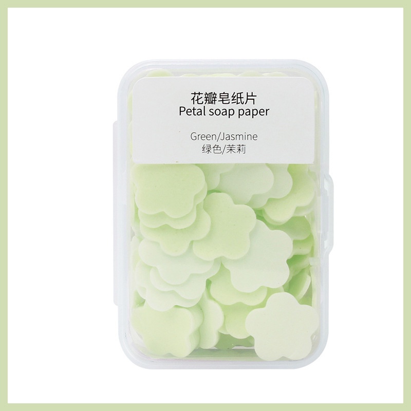Disposable Mini Flower Shape Paper Soap Box Hand-washing Soap Paper ...