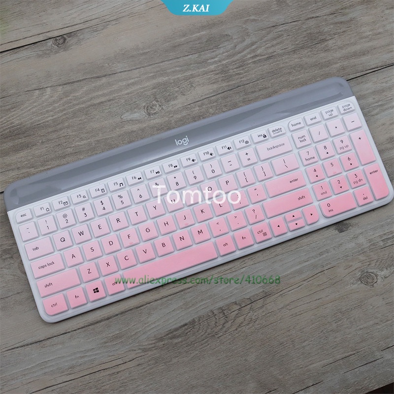 Color Silicone Keyboard Protector/Logitech MK470 K580 Desktop Keyboard Bump Skin Dust Cover [ZK ...