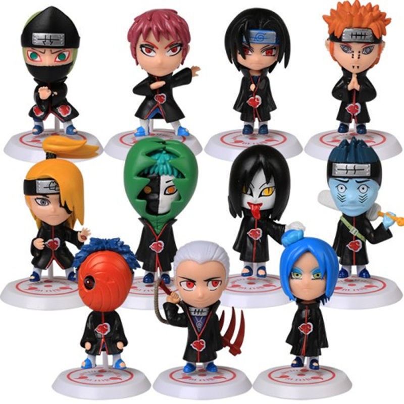 11pcs/set Anime Naruto Akatsuki Figure Doll Anime Action Figure ...