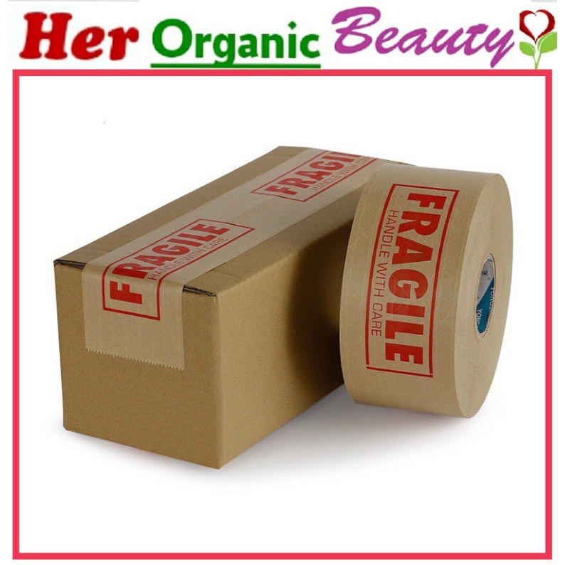 "Fragile" 50 Meters Printed Kraft Self Adhesive or Water Activated ...