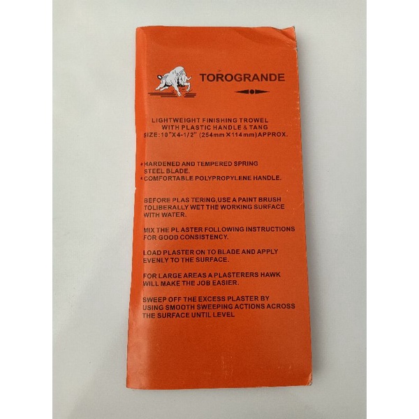 Steel Finishing Trowel 7" Redela Rodelang Bakal for plastering smooth ...