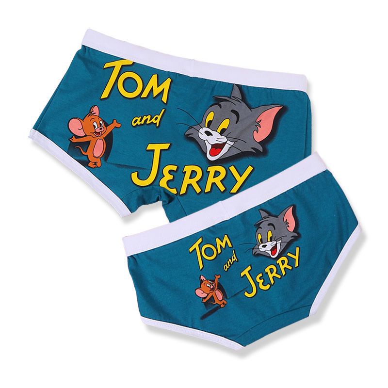 Cartoon Couple Underwear Cute Doraemon Men's Boxer Pure Cotton Young ...