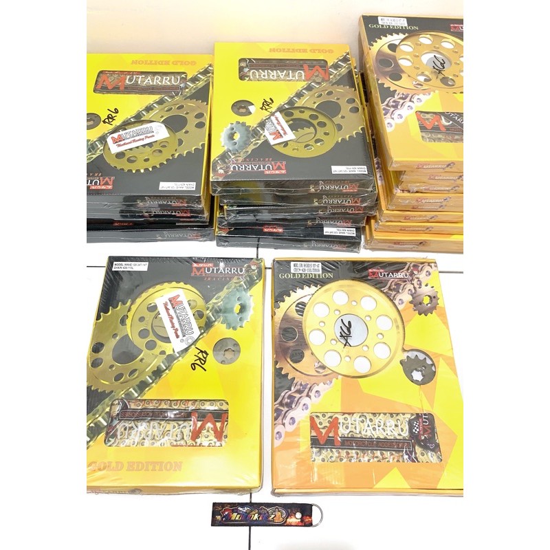 MUTARRU CHAIN SET GOLD / CHROME Raider150 | Wave125 | Sniper 150 ...