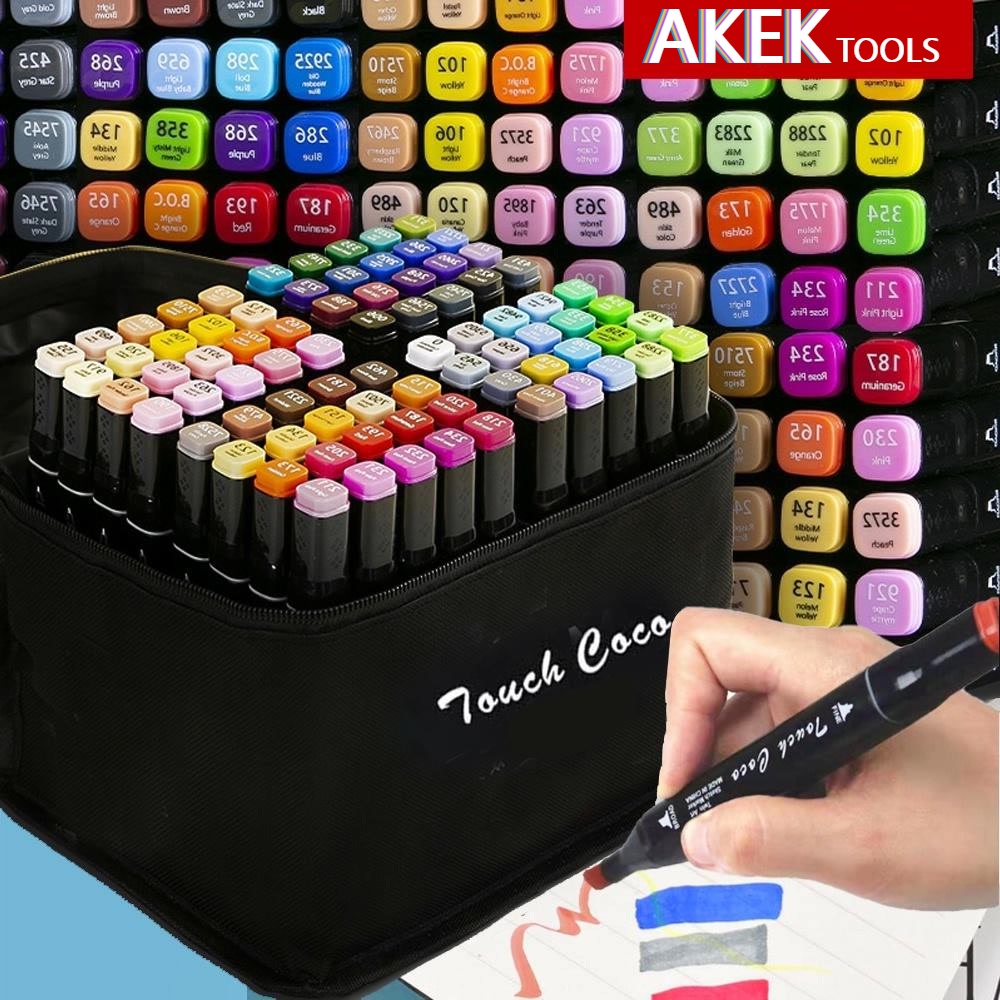 24/36/60/80 Color Alcohol Marker Art Marker Highlighter Pen Set Color ...