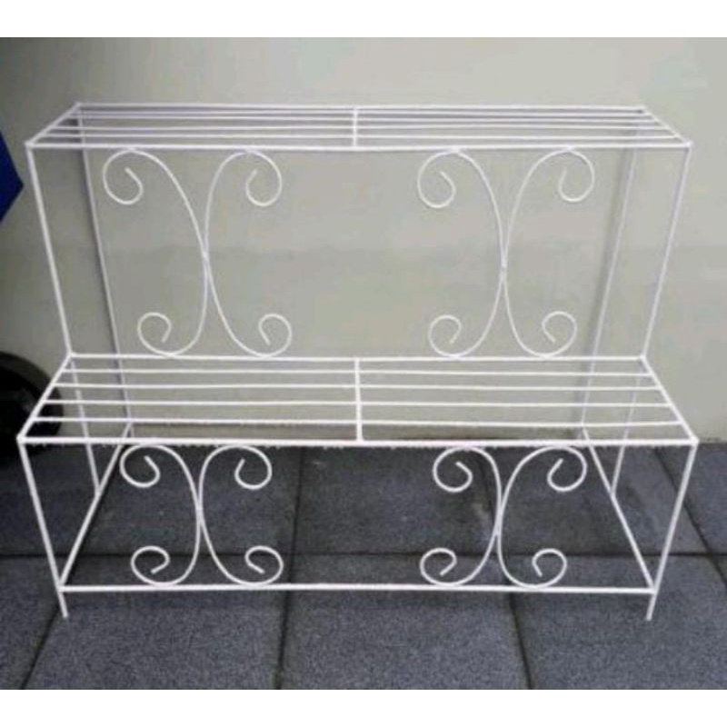 Jpl03 / 1 METER LENGTH / 2 LAYER BUTTERFLY FLOWER POT RACK STANDING ...