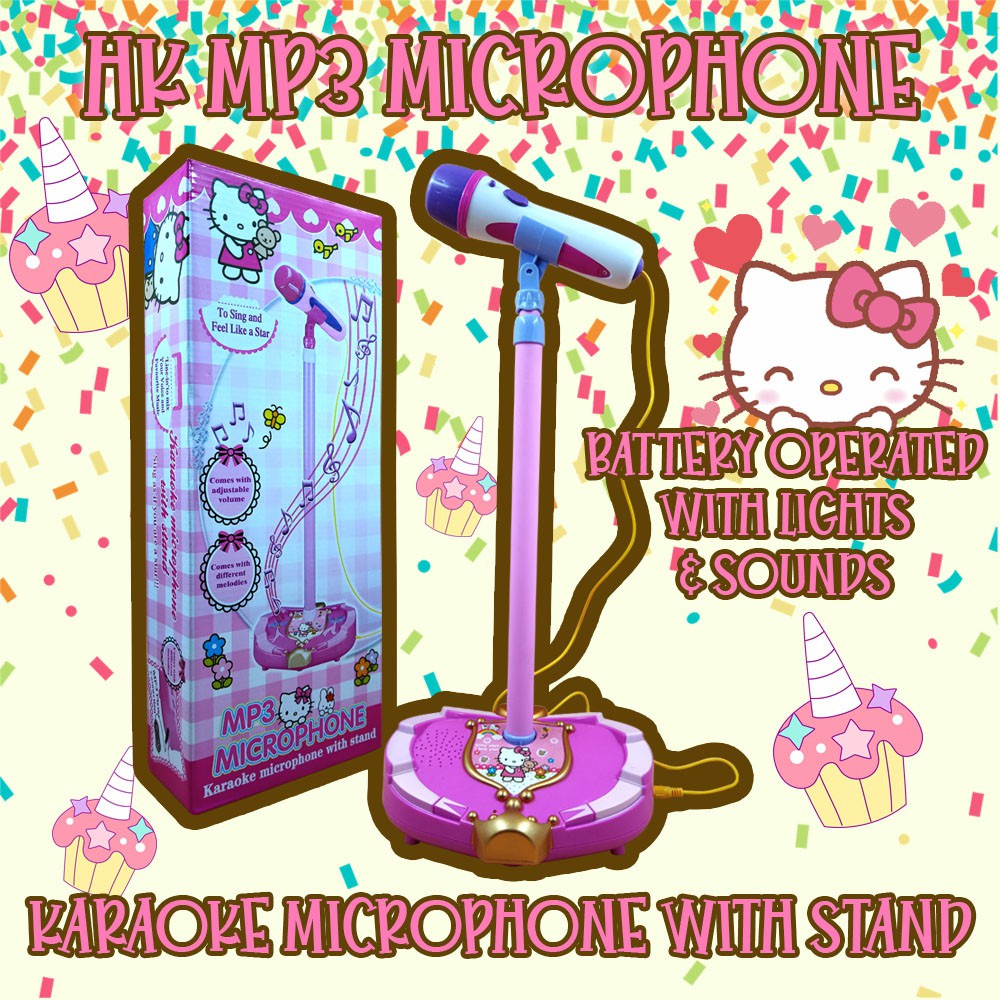 Hello kitty Karaoke Microphone toy Mike toy with stand Toys for kid ...