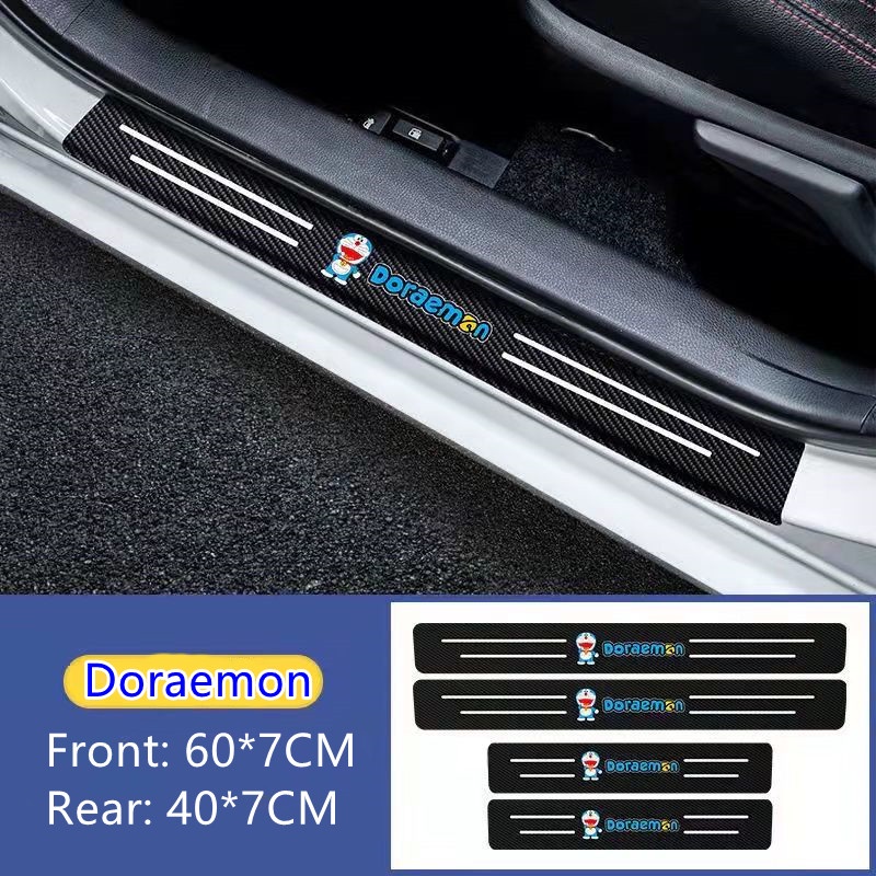 Carbon fiber car door sill protection sticker car door sill bar car ...