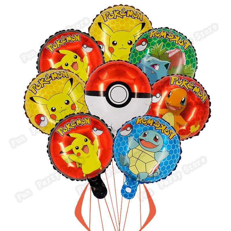 8Pcs Pokemon Balloon Dream Theme Birthday 10inch Balloon party decor ...