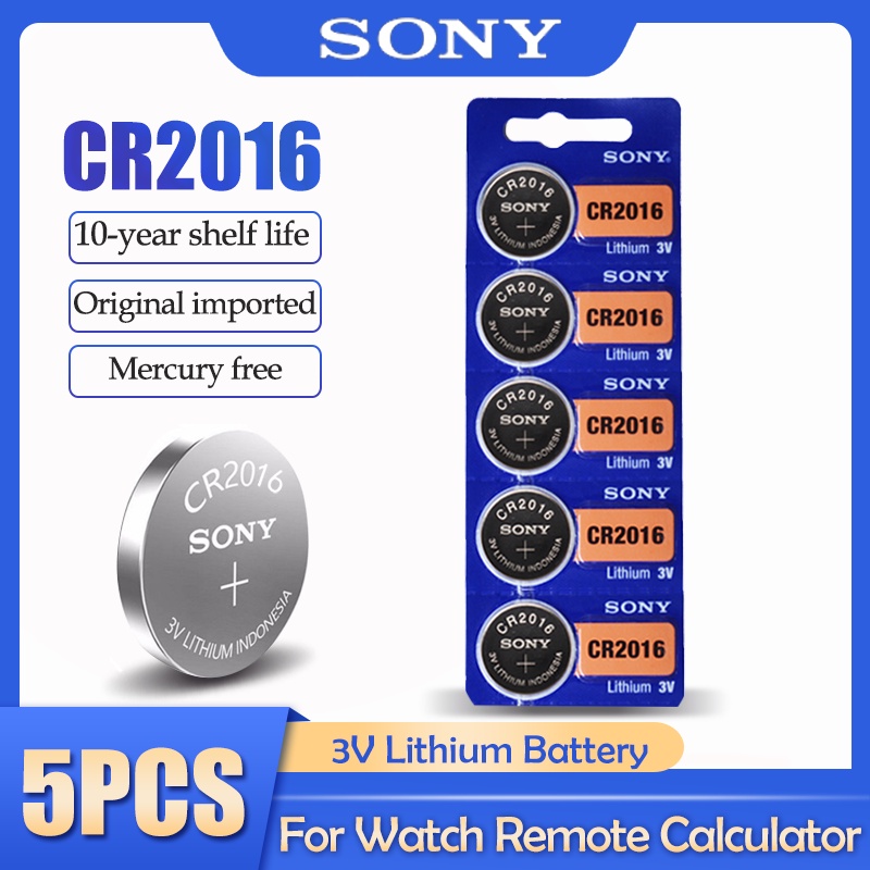 5PCS/lot Sony CR2016 CR 2016 DL2016 LM2016 BR2016 ECR2016 3V Lithium ...