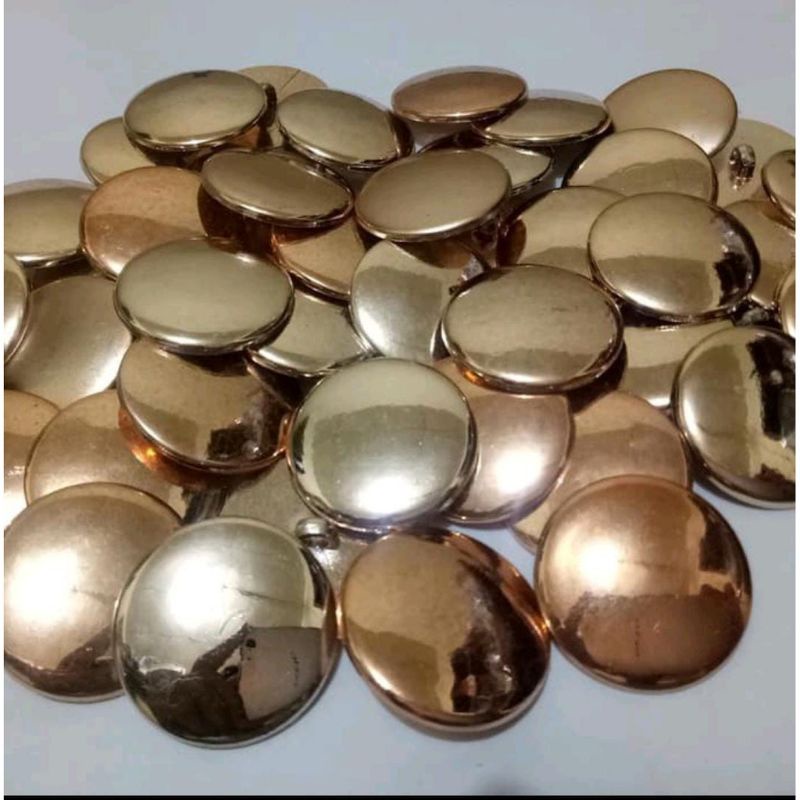 Gold Shirt Buttons - Plain Flat Brooch Contents 12pcs Diameter 18-21-25 ...
