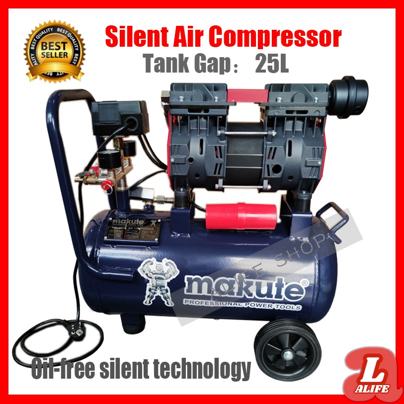 Makute pneumatic tools ultra-quiet and oil-free light air compressor ...