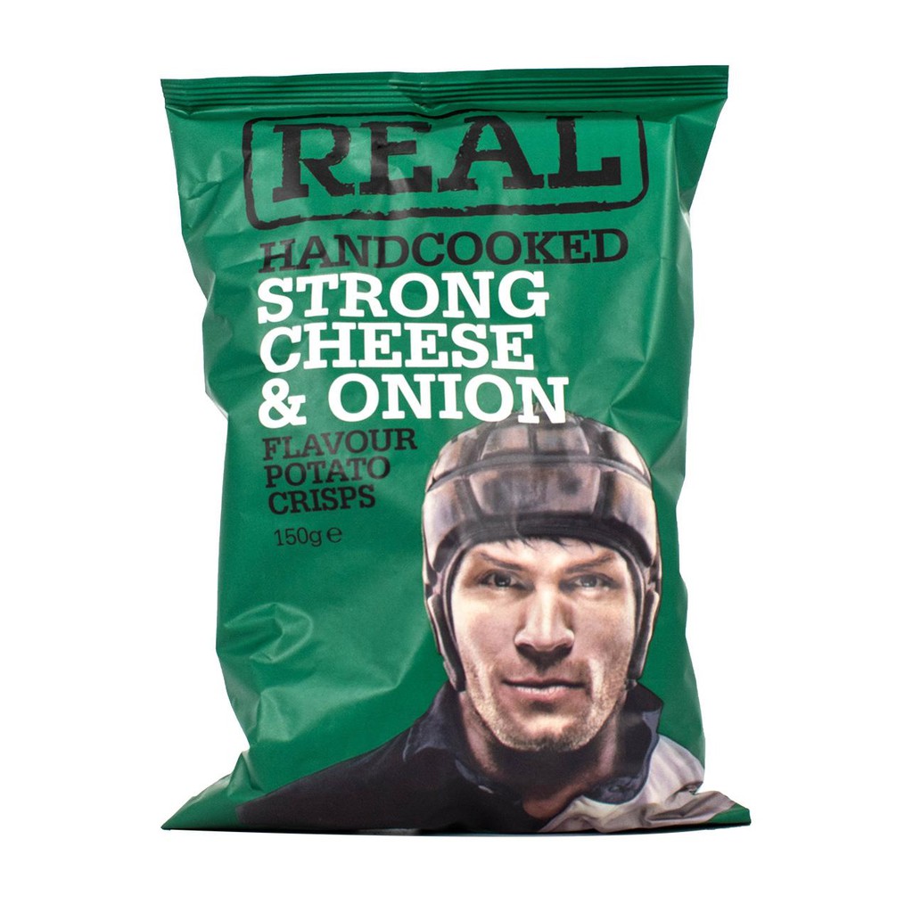 REAL HANDCOOKED CRISPS STRONG CHEESE AND ONION 150G | Shopee Philippines