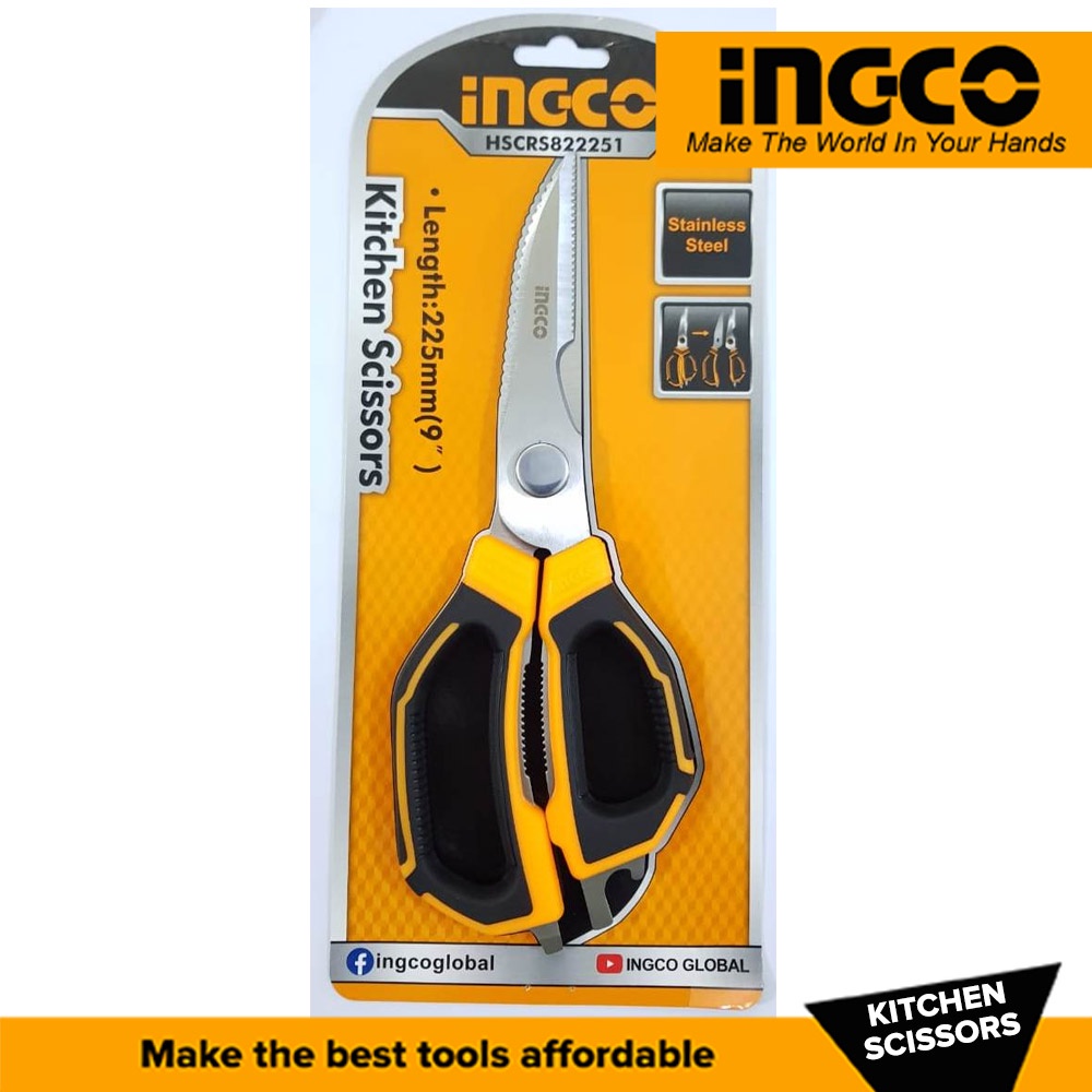 Ingco HSCRS822251 9" Kitchen Multi-Function Scissors 225mm _H | Shopee ...
