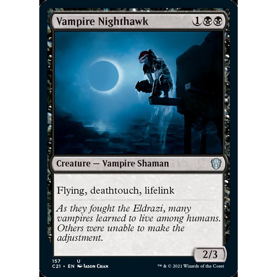 Magic the Gathering : Vampire Nighthawk - C21 - UC MTG Black Vampire ...