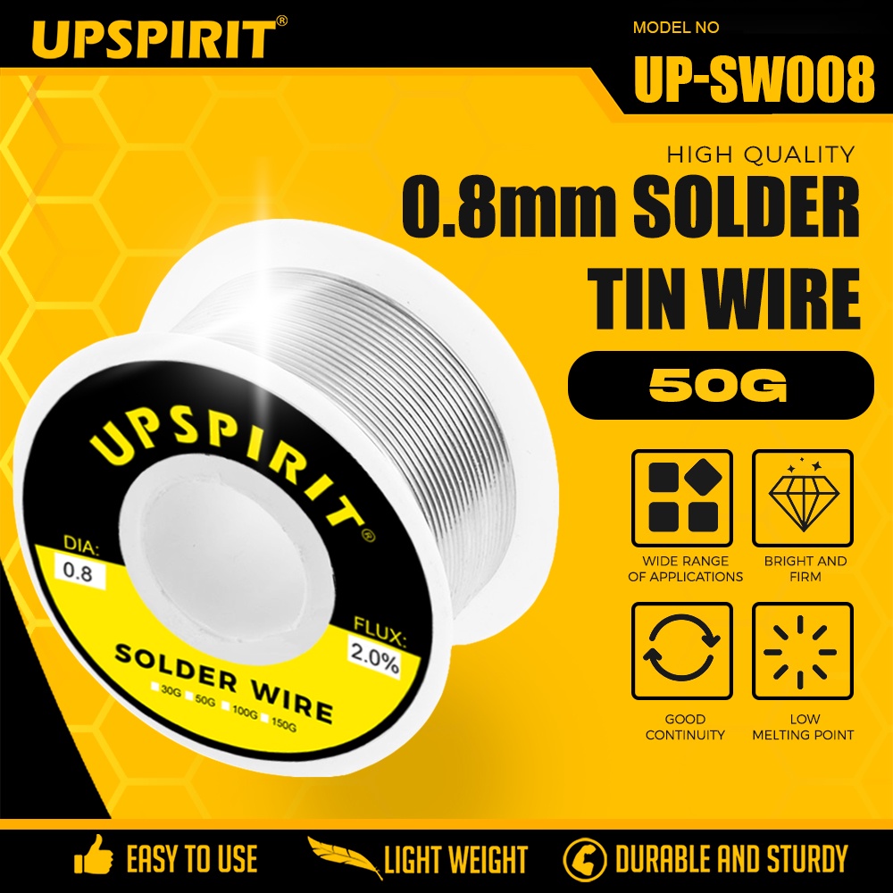 UPSPIRIT Soldering Lead Soldering Wire 0.8mm Diameter Quick Low Melting Soldering 150g/100g/50g ...