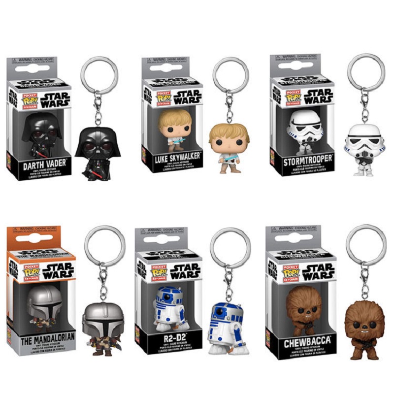 Original Funko POP Star Wars Keychain PVC Stormtrooper Darth Vader ...