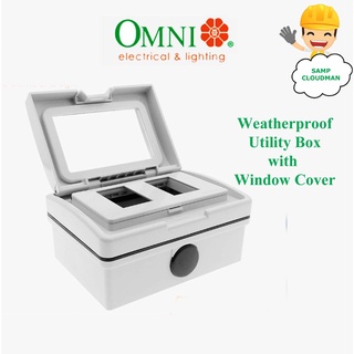 Omni Weatherproof Utility Box with Window Cover 2 Gang WPU-001 Outlet ...