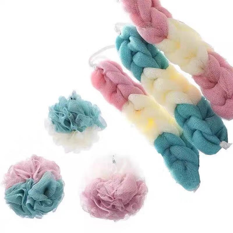 High Quality Shower loofahs Bath Ball Flower Rub Body Scrub mesh loofah ...