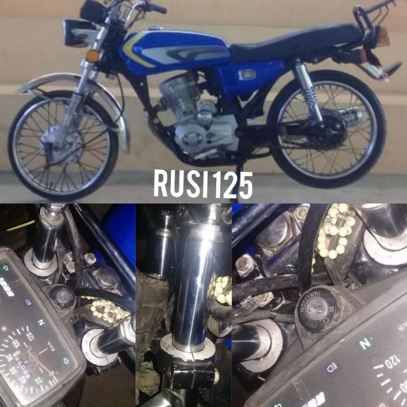 Rusi 125 - lowering crown/butterfly for stock shock or XRM shock ...