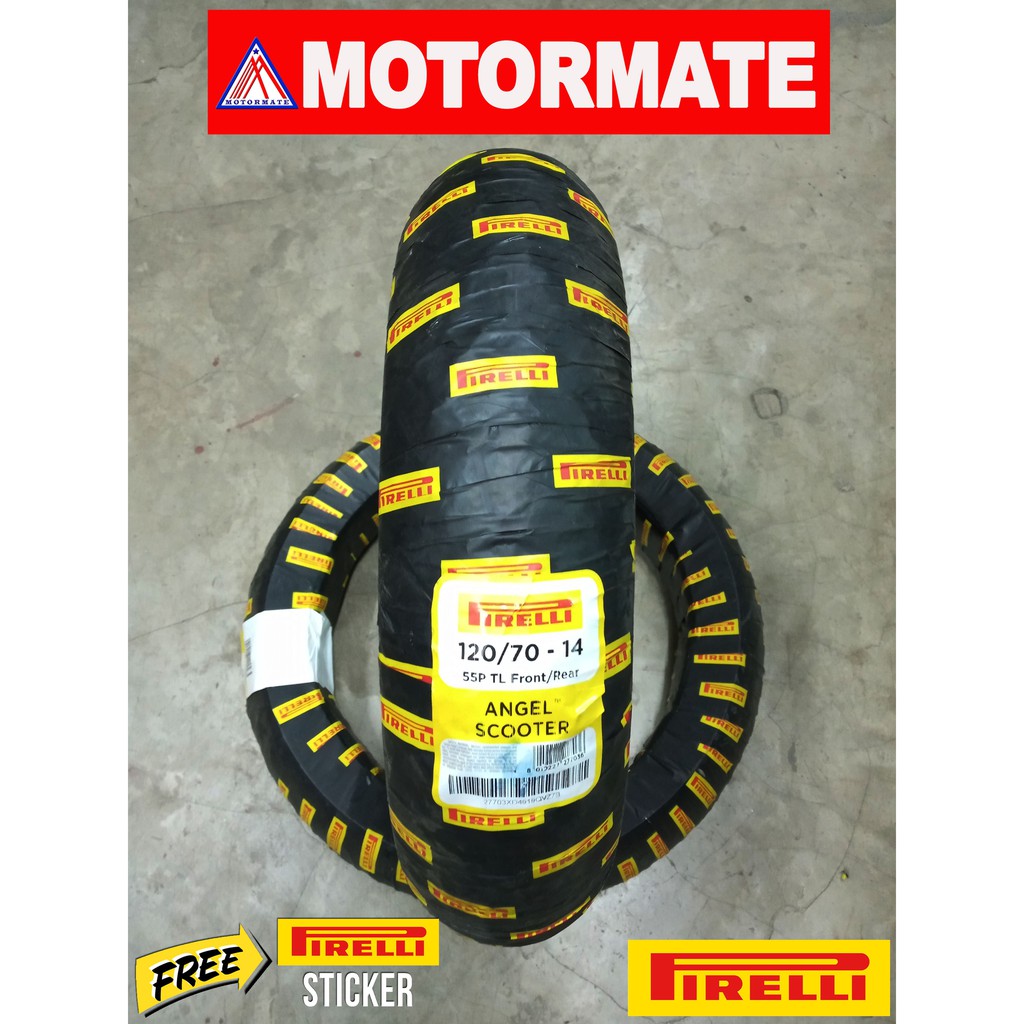 PIRELLI tire Angel Scooter 120/70-14 (FREE TIRE SEALANT AND TIRE VALVE ...