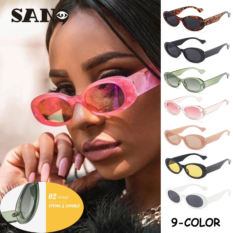 【Metal hinge】Hip-hop Retro Elliptical Sunglasses Women/Men With More ...