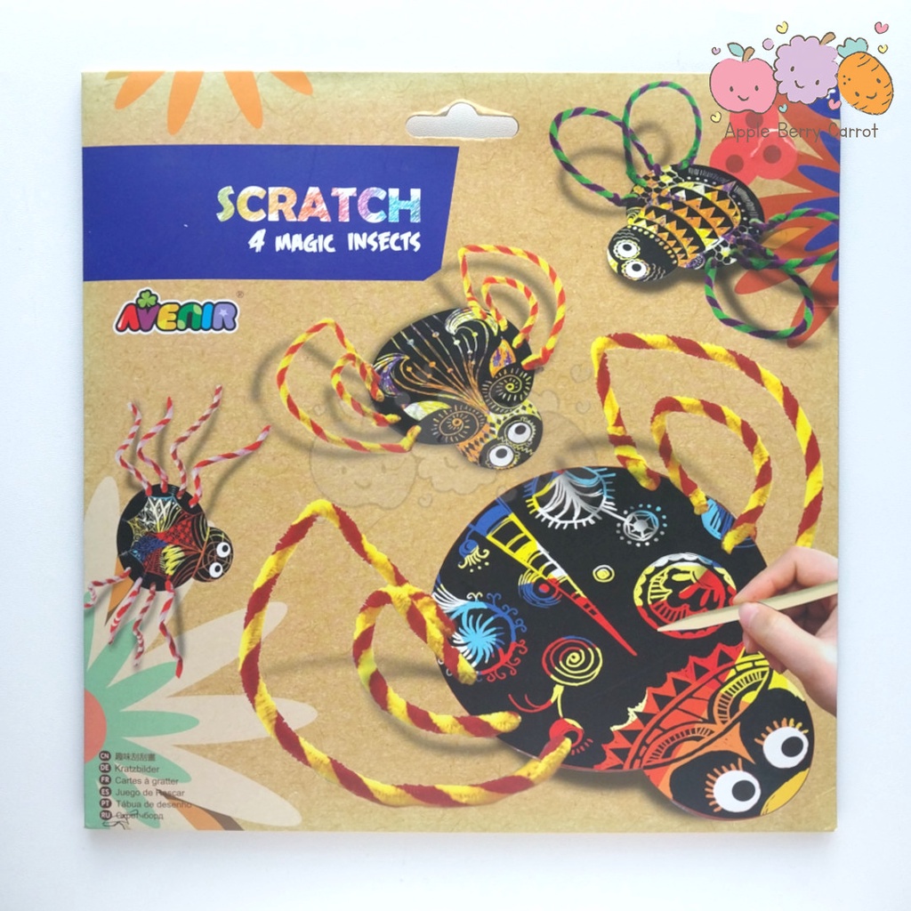 Avenir Scratch 4 Magic Insects art for children drawing kids bugs paper ...