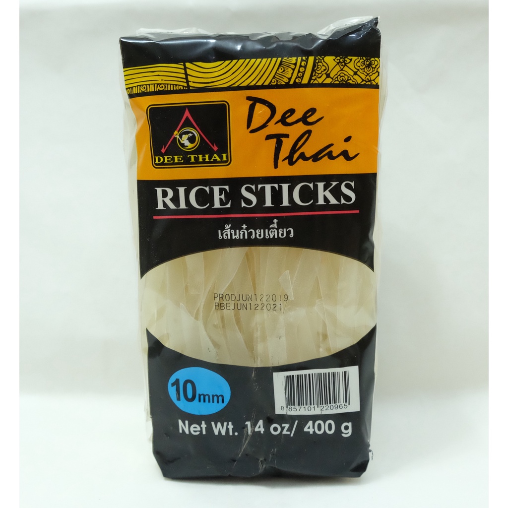 Dee Thai Rice Stick Noodles ( 10mm ) 400 Grams - Product of Thailand ...