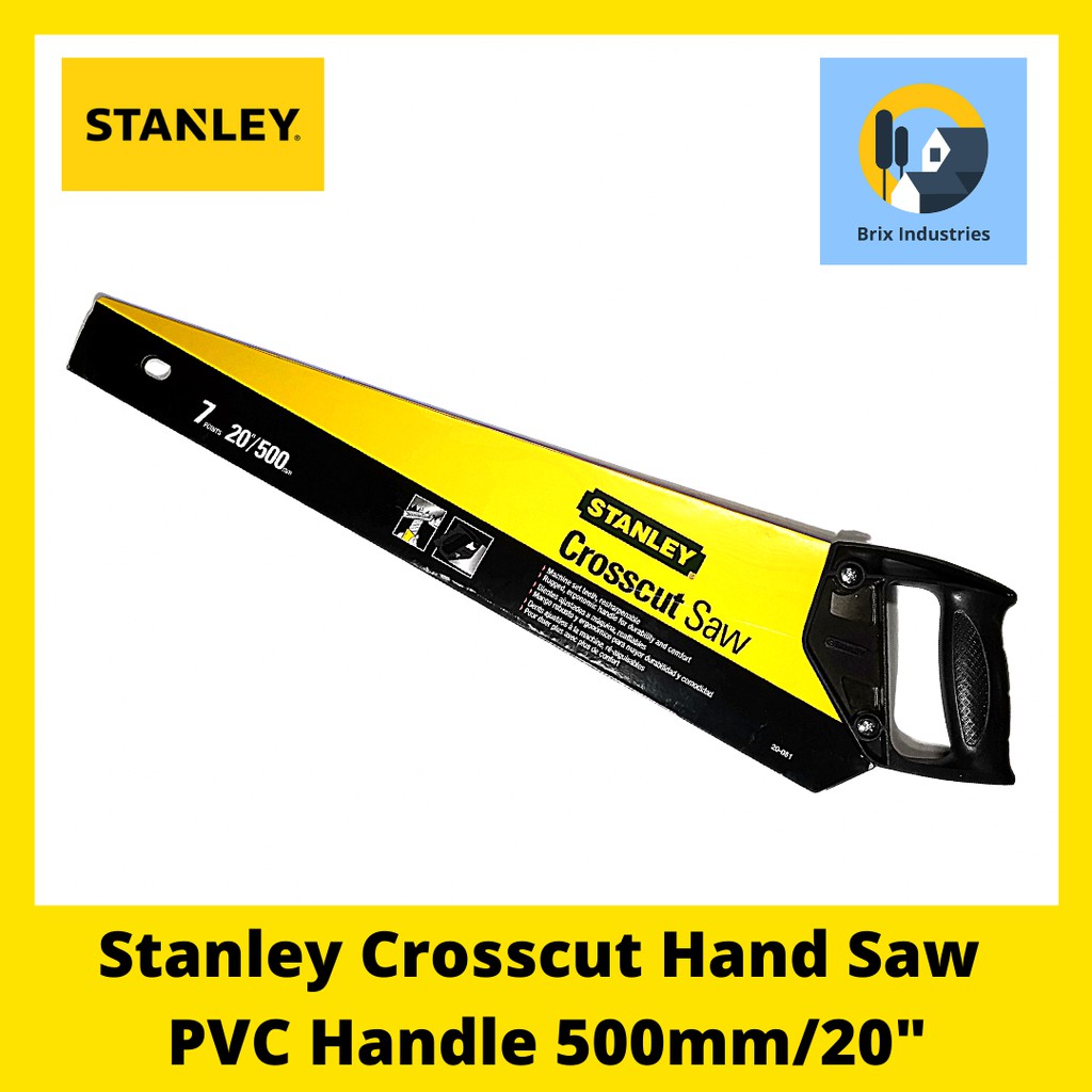 Stanley Crosscut Hand Saw 18"/20"/22''/24'' PVC Handle 7 Points Cross ...