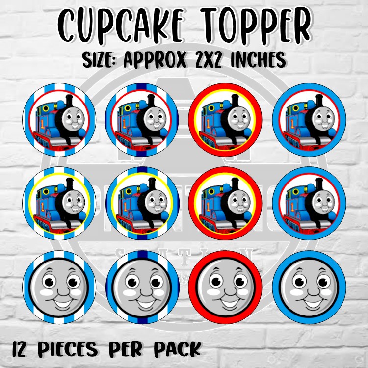 Thomas the tank engine theme cupcake topper | Shopee Philippines