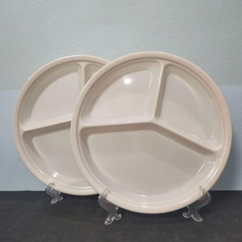 3/6pcs Melamine partition plate/Divider plate; white | Shopee Philippines