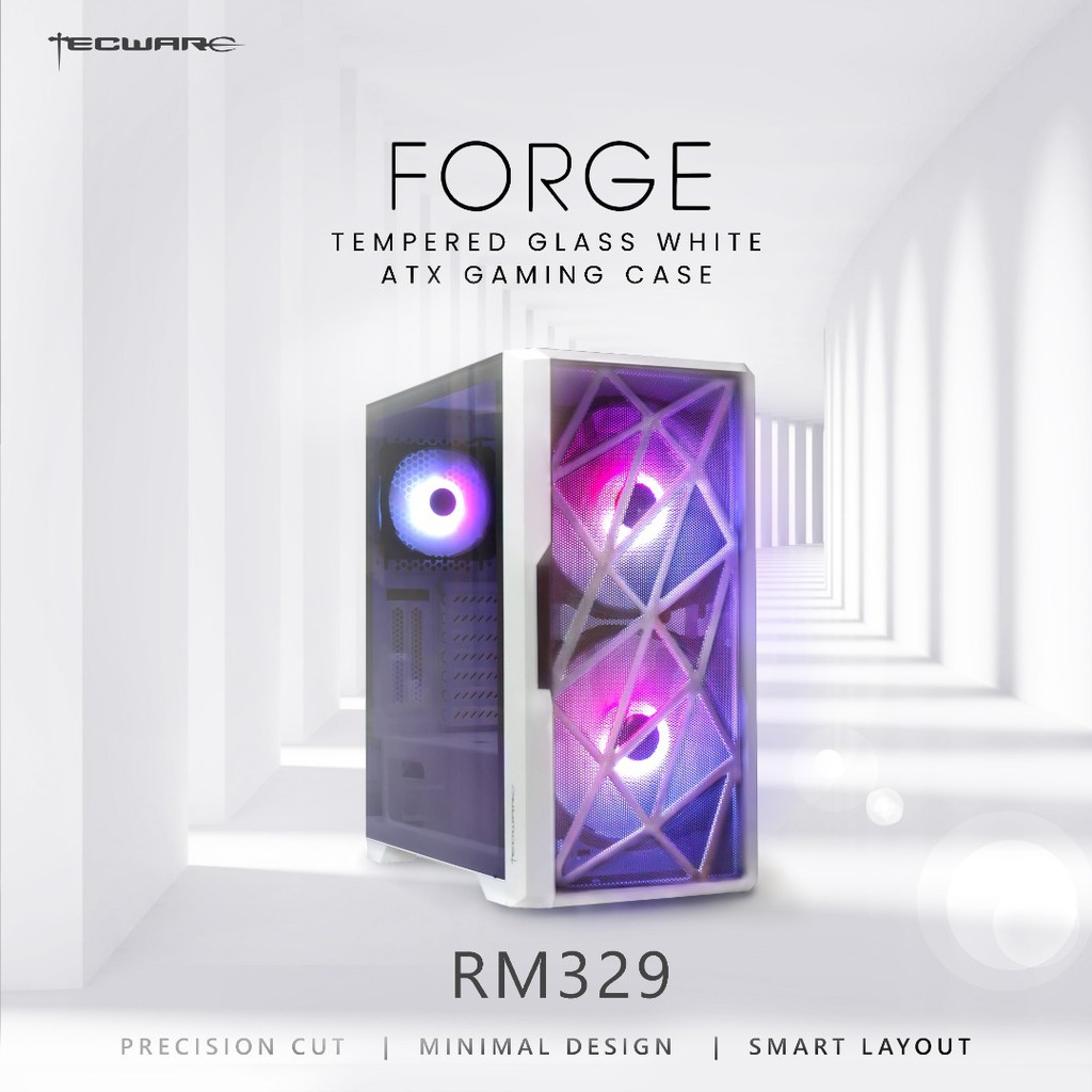 TECWARE FORGE ARGB TG ATX CHASSIS - WHITE | Shopee Philippines