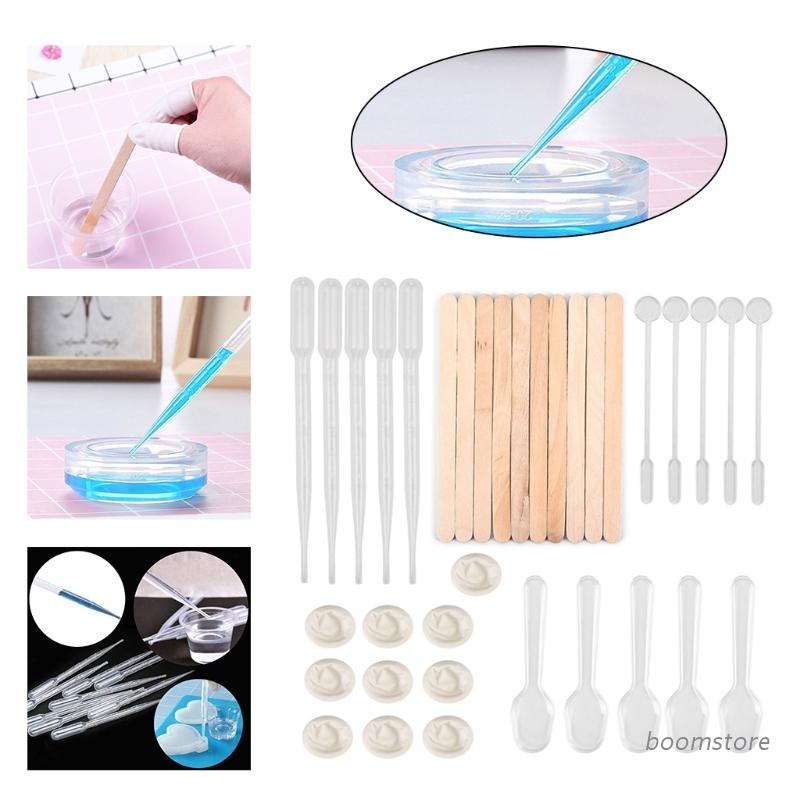 Boom 35 Pcs/Set Resin Mold Tools Kit Dropper Stirring Rod Finger Cots ...