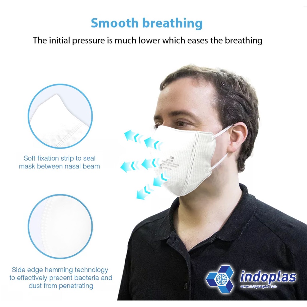 Indoplas KF94 3D Medium (Adult) Face Mask FDA Registered - 15 Pieces ...