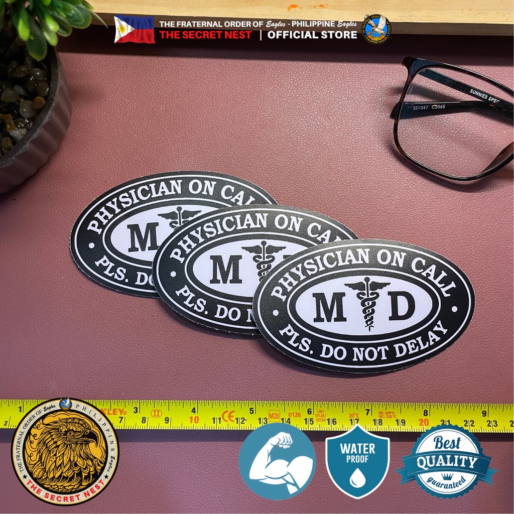 Physician on Call MD Laminated Vinyl Stickers | Shopee Philippines