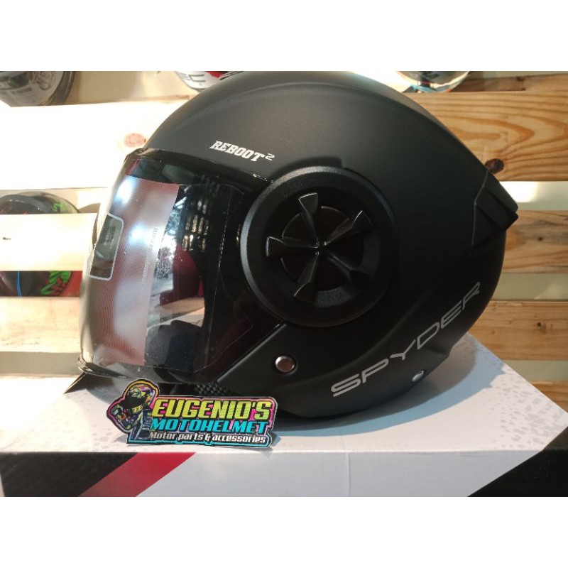 Spyder Half Face Helmet With Free Clear lens Reboot2 | Shopee Philippines