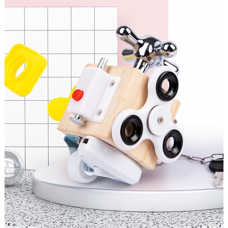 Fidget Toy Cube, Busy Cube for Kids, Baby Travel Toy, Activity Busy ...