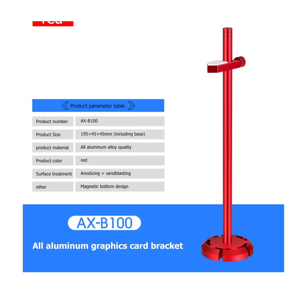 Graphics card support aluminum stand VGA holder (red) | Shopee Philippines
