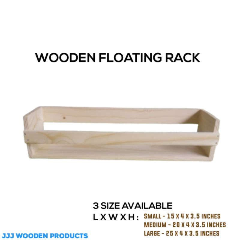 Wooden Floating Rack / Kitchen Rack / Floating shelf | Shopee Philippines