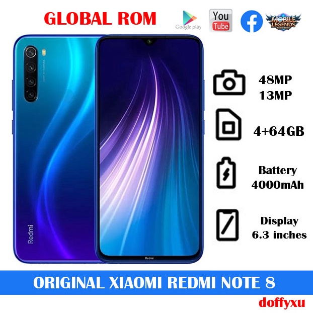 Rdmi Note 8 Original 4/64GB Global ROM 48MP | Shopee Philippines