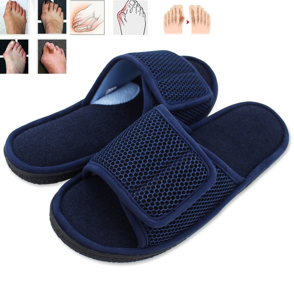 Diabetic foot slippers thumb valgus instep high toe injury wearing ...