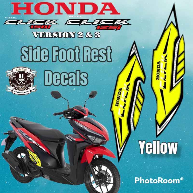 Honda Click 125i Side Foot Rest Decals / Honda Click Side Decals ...