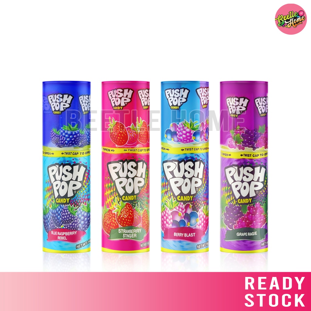 Push Pop Candy Assorted Flavour Gula-gula 14g Lipstick Candy | Shopee ...