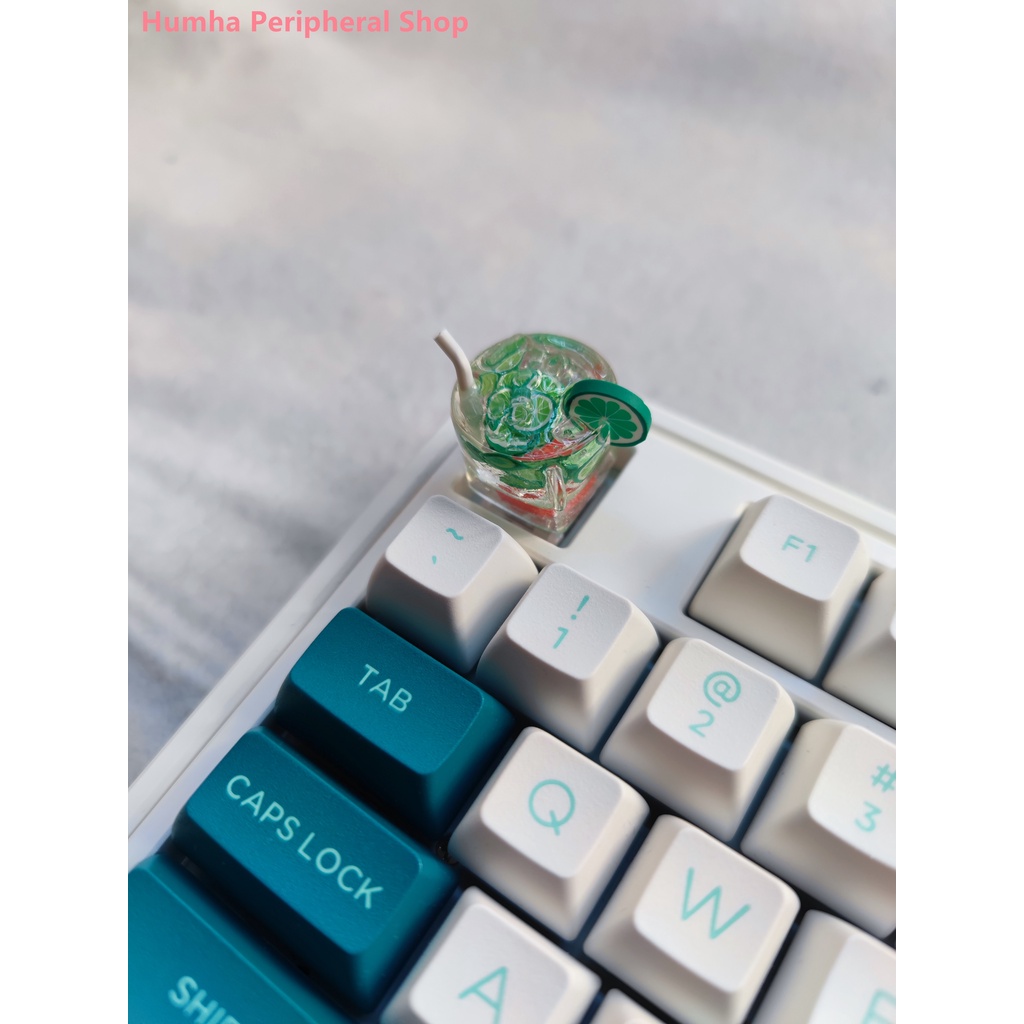Humha Artisan keycap summer fruit tea keycaps Hand made Resin keycap ...