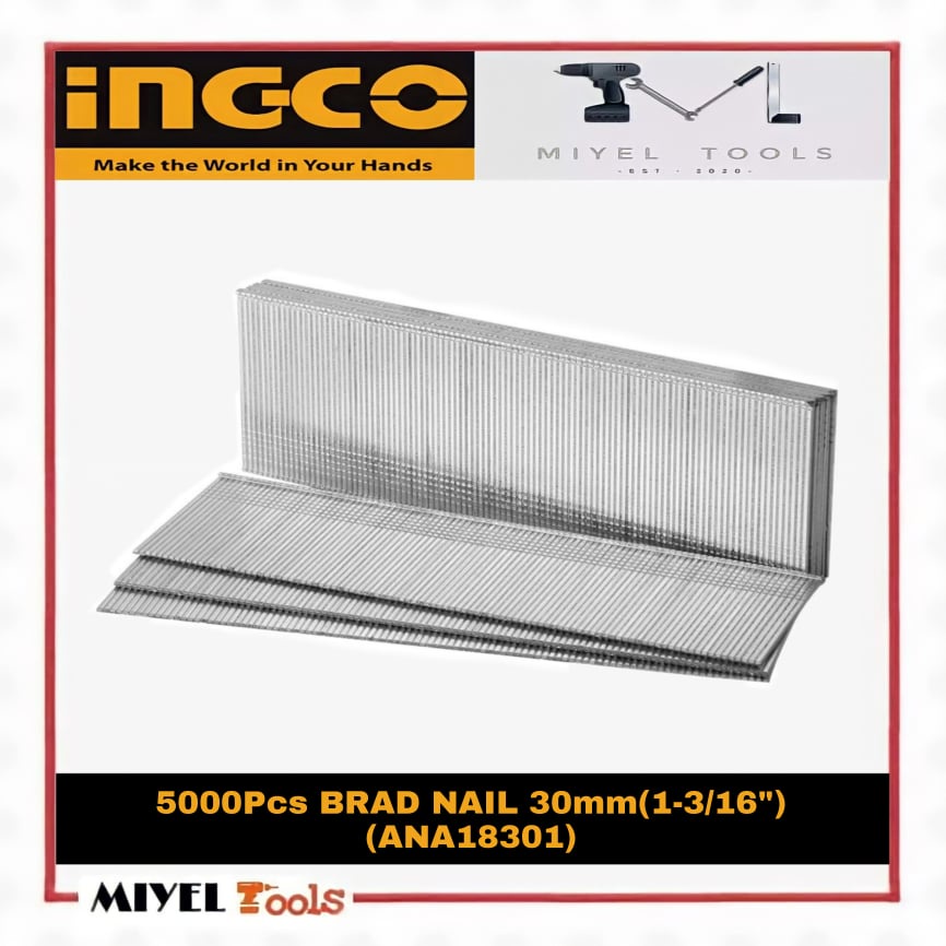 INGCO 5000Pcs Brad Nail 30mm (ANA18301) | Shopee Philippines