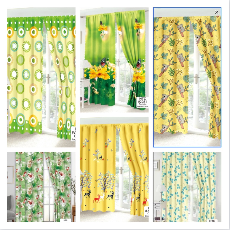 Yellow Curtain Laura Sika Deer Spots Floral Design Home Life Decoration ...