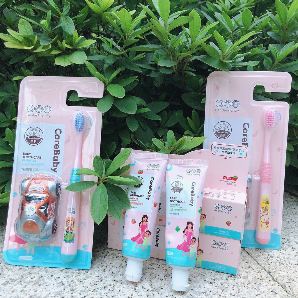 50g Toothpaste and Toothbrush for Baby Cartoon Toothbrush Tooth Care ...