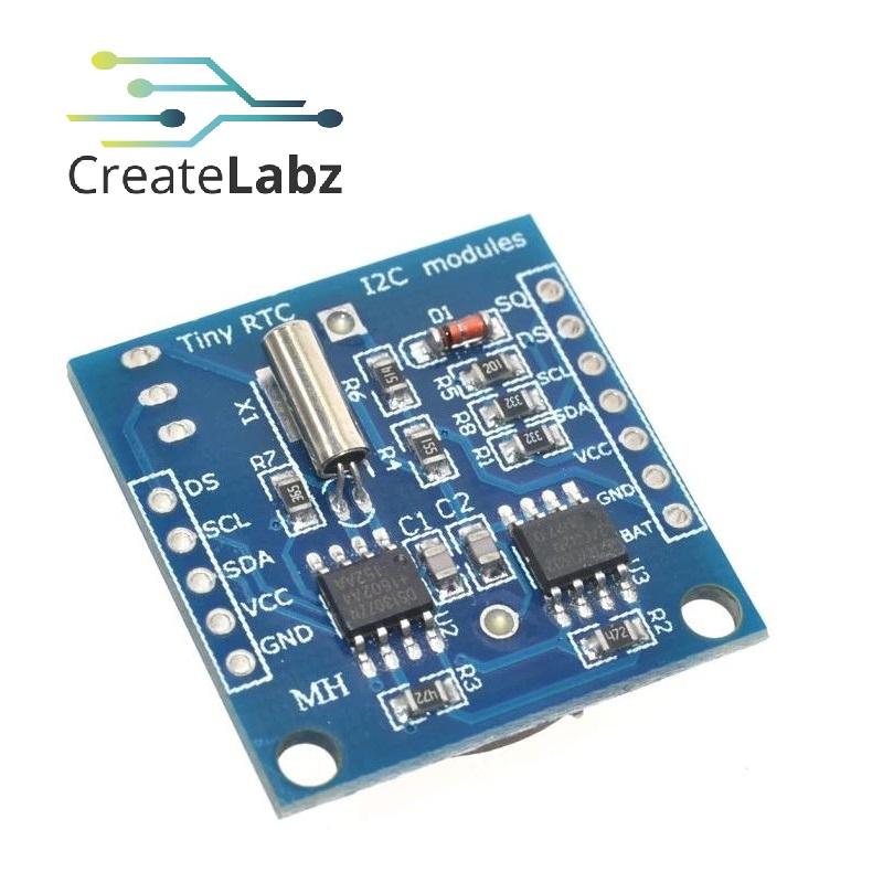 Tiny RTC (Real Time Clock) DS1307 + AT24C32 module, I2C | Shopee ...