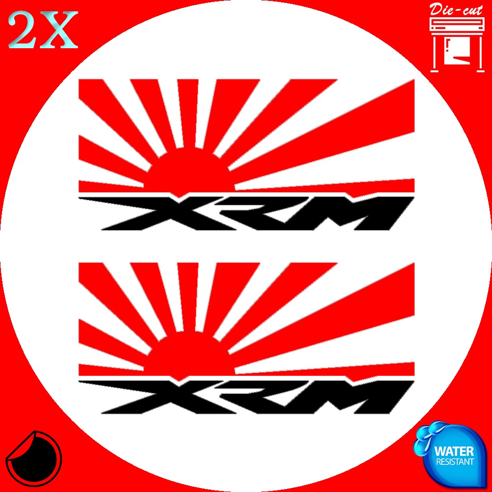 2X Sticker Honda XRM Japan | Vinyl Die Cut | Dual Colors | Rising Sun ...