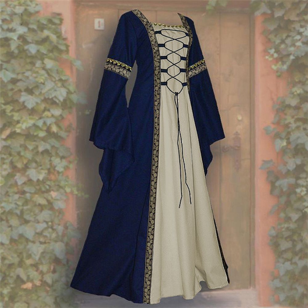 Women Costume Medieval Maiden Fancy Cosplay Over Dress Victorian Dress ...