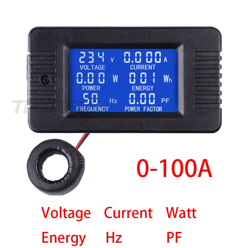 PZEM-020 PZEM-022 Peacefair 6in1 AC 80 ~ 260V 10A 100A AC Single Phase ...